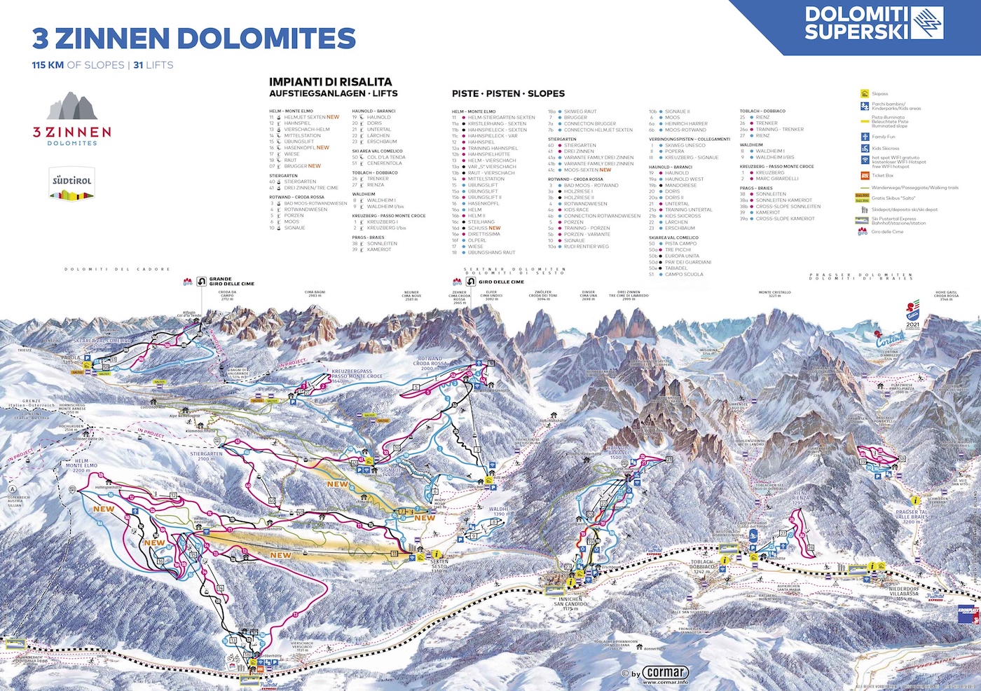 3 Zinnen Dolomites Itálie Lyžování a ubytování | Rakousko