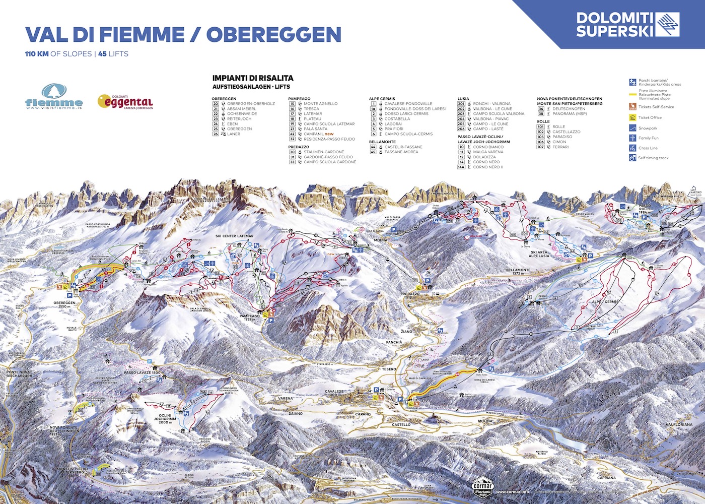Val di Fiemme Obereggen Lyžování a ubytování | Rakousko